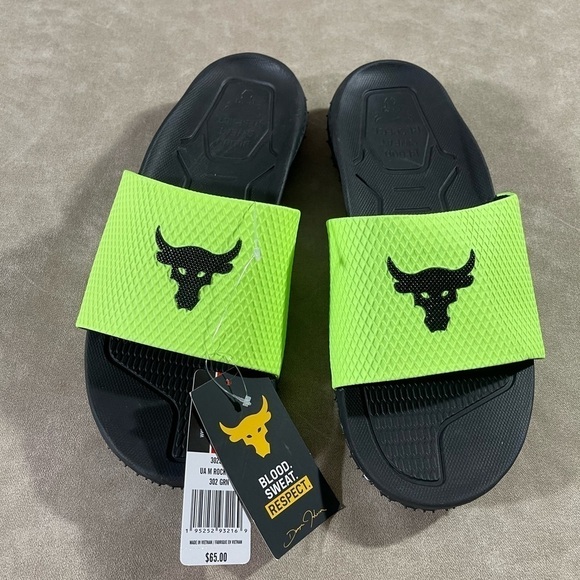 Under Armour | Shoes | Nwt Under Armour Mens Ua Project Rock Slides ...